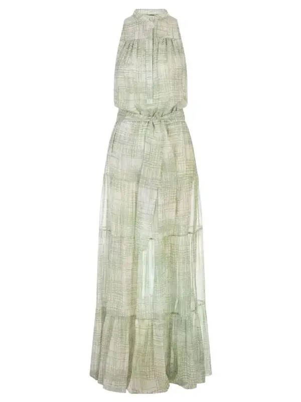 Kiton Abstract-print Maxi Dress - White