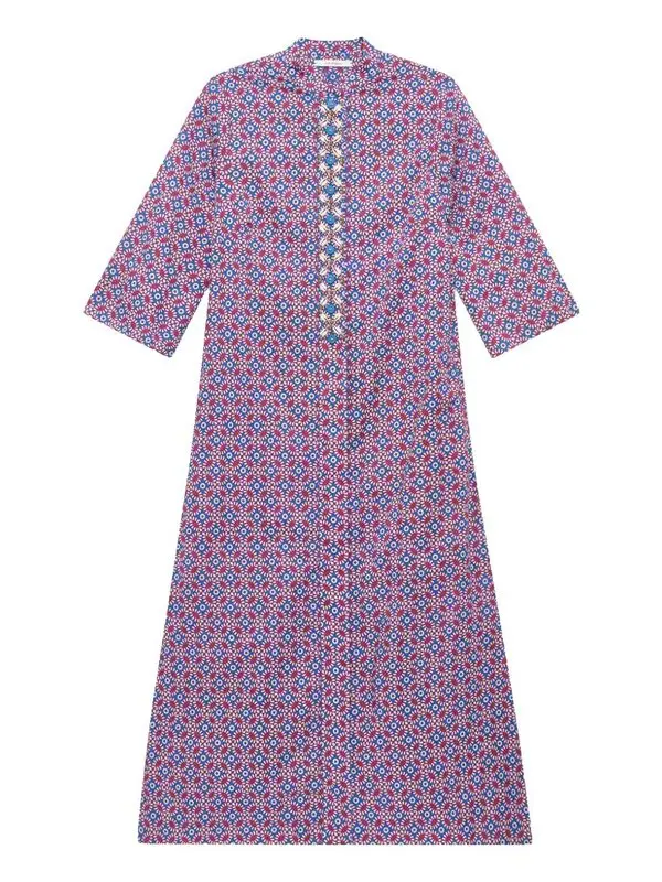 Malìparmi Geometric-print Kaftan Dress - Purple