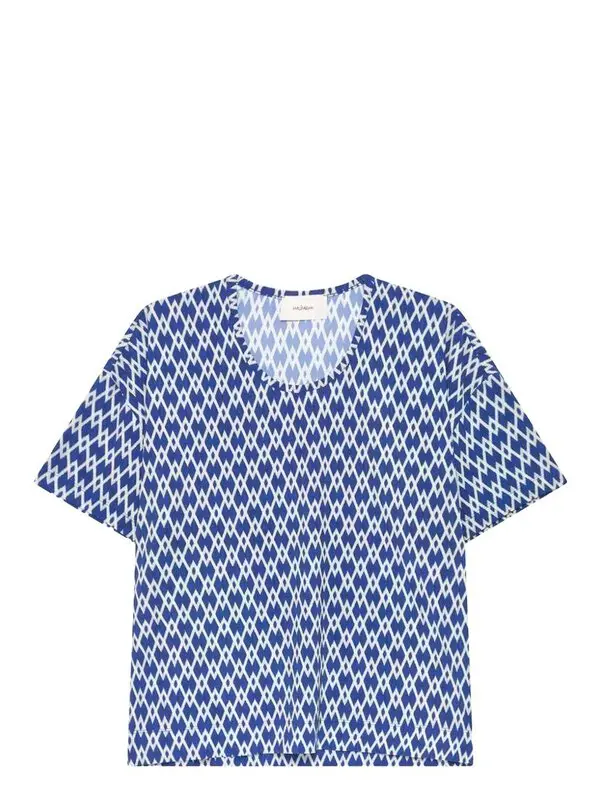 Malìparmi Geometric-print T-shirt - Blue