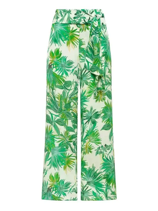 Malìparmi Botanical Jungle Floral-print Trousers - Green