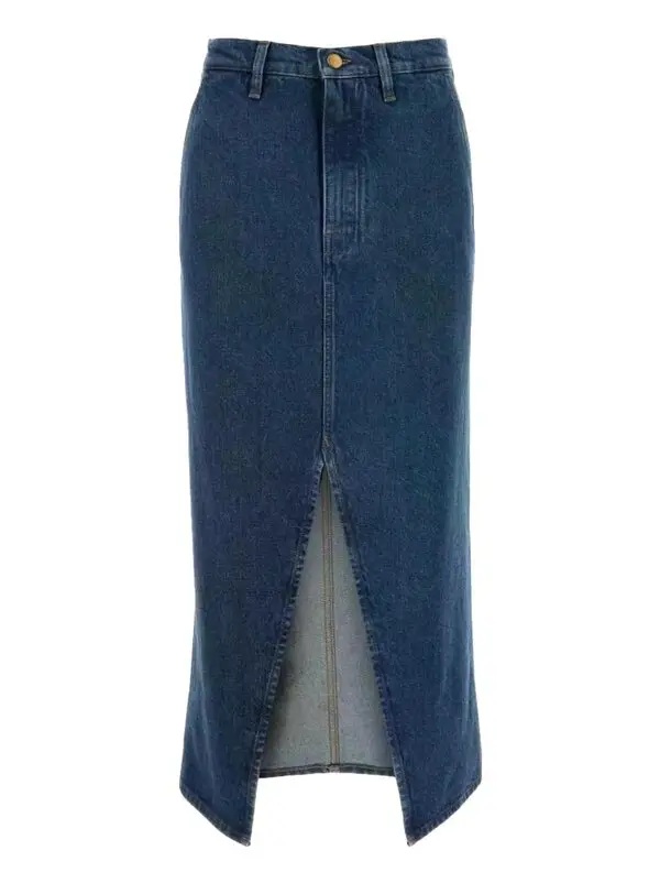 JIL SANDER Front-slit Denim Skirt - Blue
