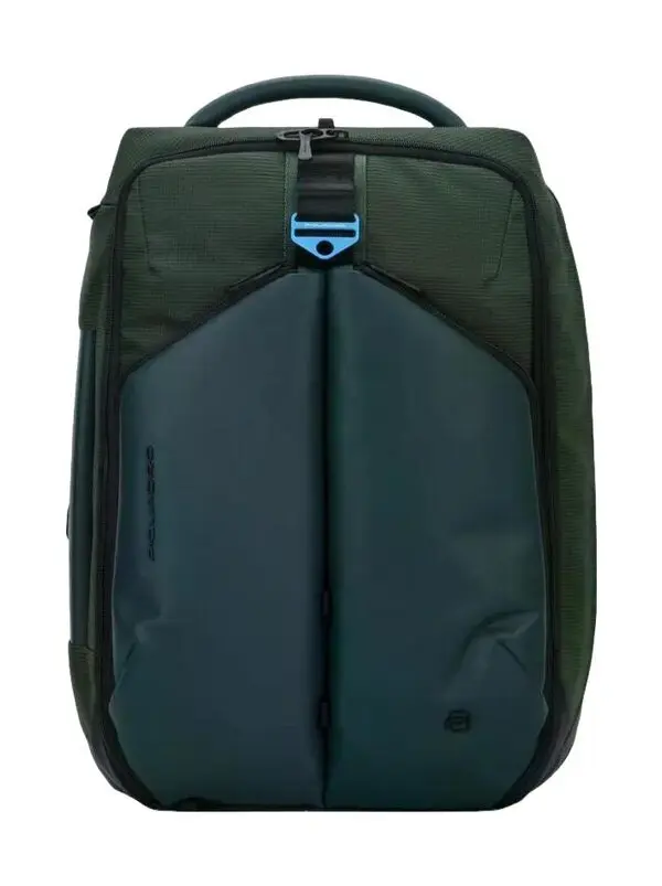 PIQUADRO Expandable Three-compartment Backpack - Green
