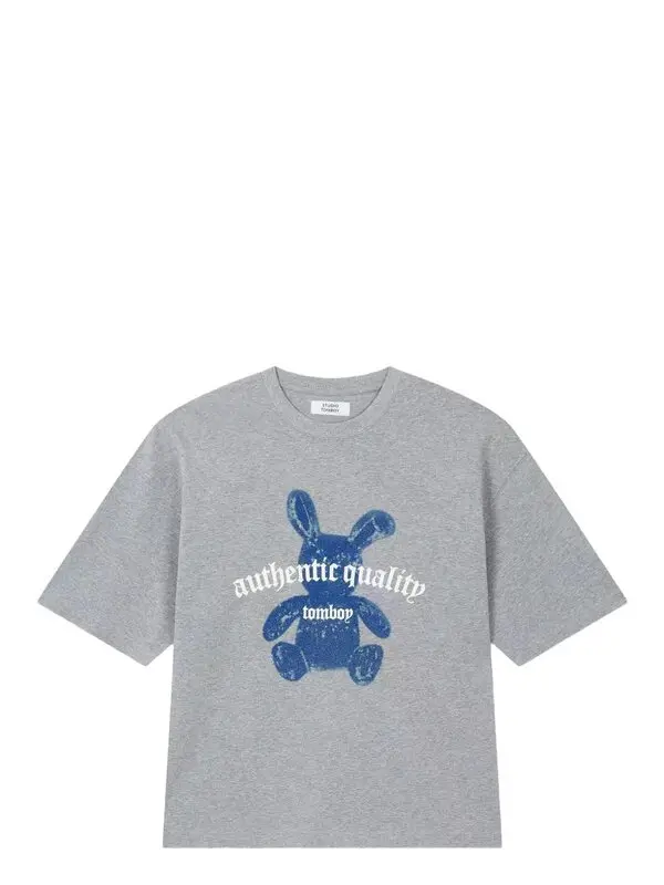STUDIO TOMBOY Bear-print T-shirt - Grey