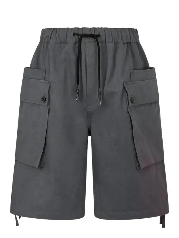 STUDIO TOMBOY Drawstring-waist Cargo Shorts - Grey