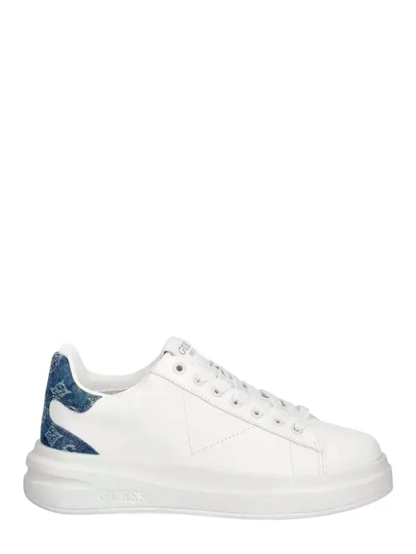 Guess Patterned Panel Sneakers - White