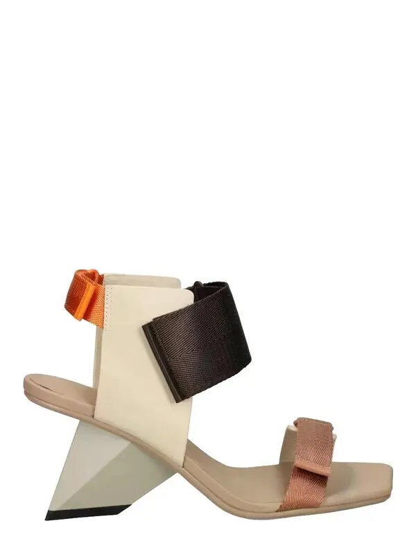 United Nude Rockit Run Touch-strap Geometric-heel Sandals - Neutrals