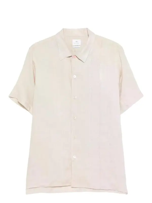 Paul Smith Embroidered-detail Short-sleeve Shirt - Neutrals