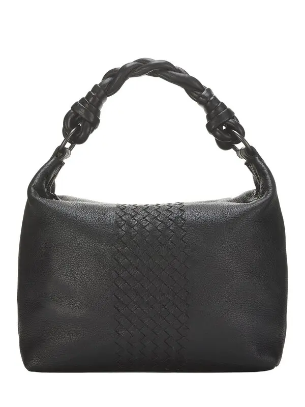 Bottega Veneta Leather Braided Hobo - Black
