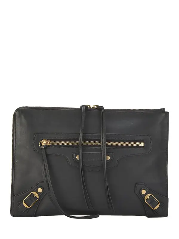 Balenciaga Neo Classic Clutch Crossbody - Black