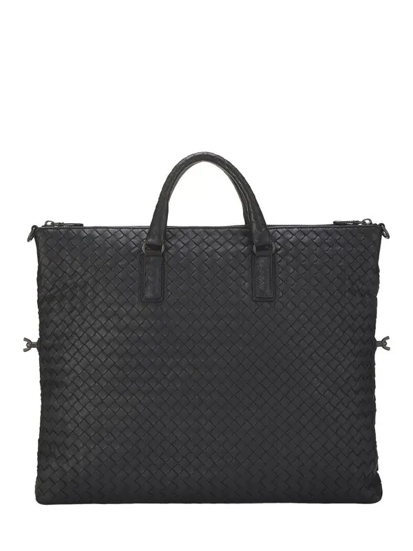Bottega Veneta Intrecciato Convertible Handle Bag - Navy