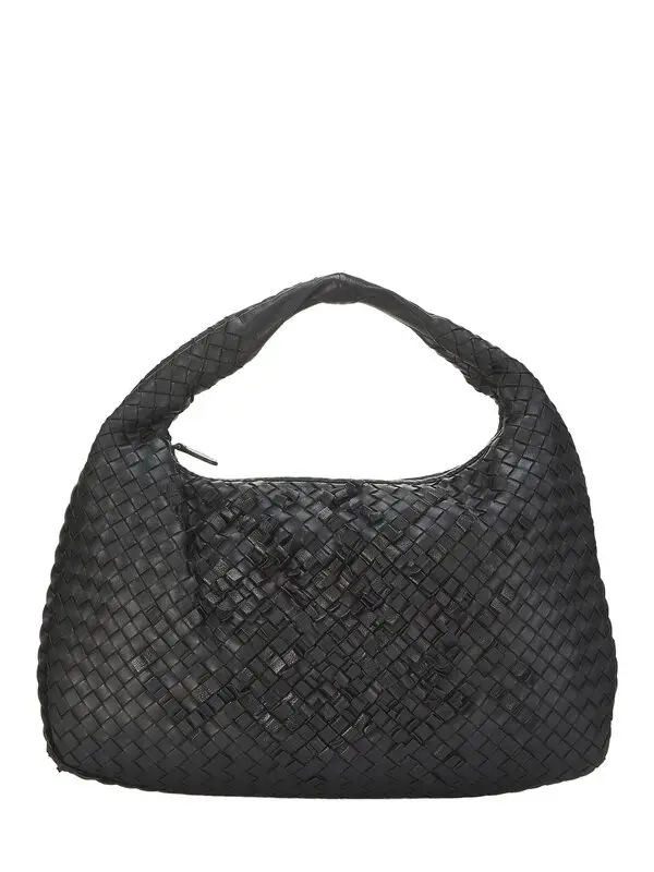 Bottega Veneta Intrecciato Leather Hobo - Black