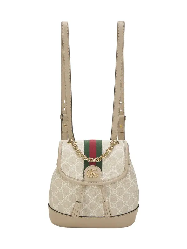 Gucci Gg Supreme Ophidia Backpack - Beige