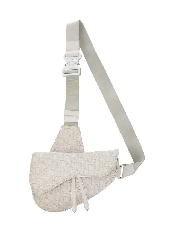Dior Oblique Canvas Saddle Sling Bag - Grey