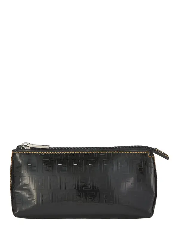 Fendi Zucca Patent Pouch - Black