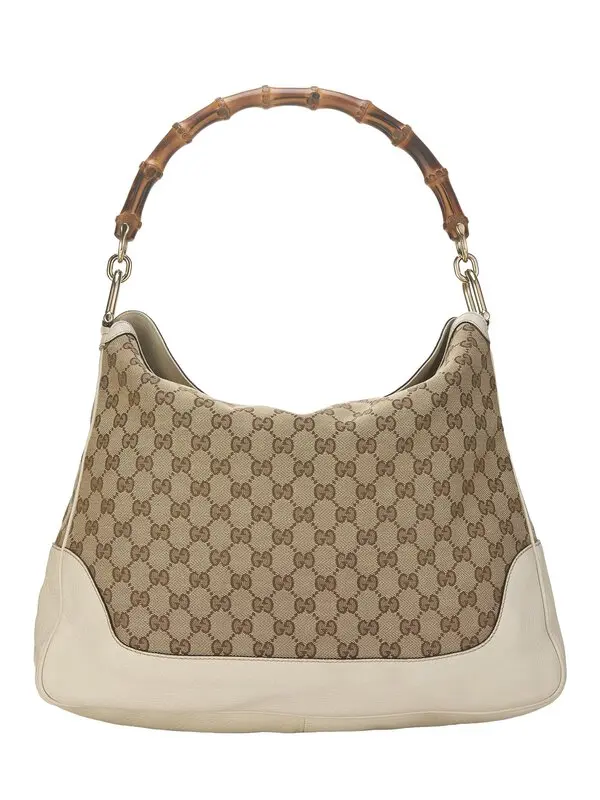 Gucci Original Gg Diana Bamboo Hobo - White