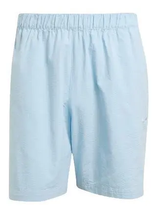 Adidas Essentials Seersucker Shorts - Clear Sky Blue
