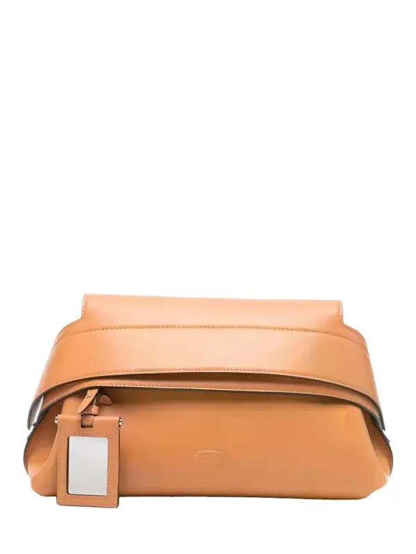 TOD'S Mini Leather Clutch - Neutrals