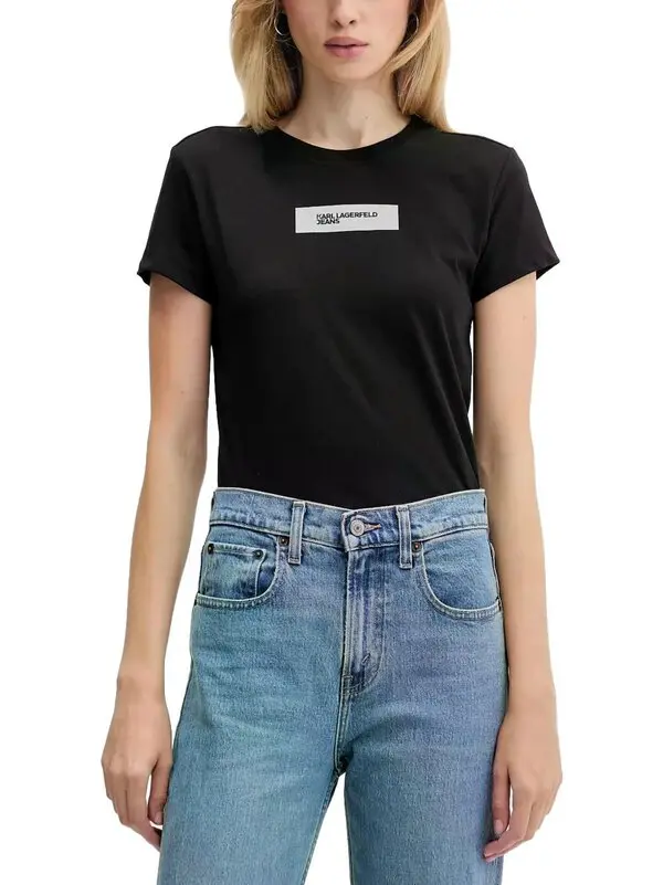 Karl Lagerfeld Logo-patch T-shirt - Black