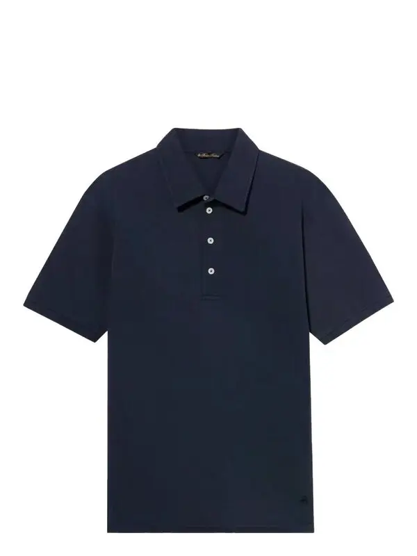 Brooks Brothers Washed Cotton-pique Polo Shirt - Blue