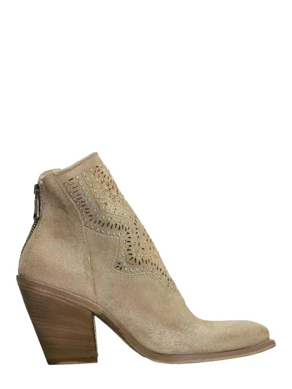 METISSE Suede Ankle Boots - Neutrals