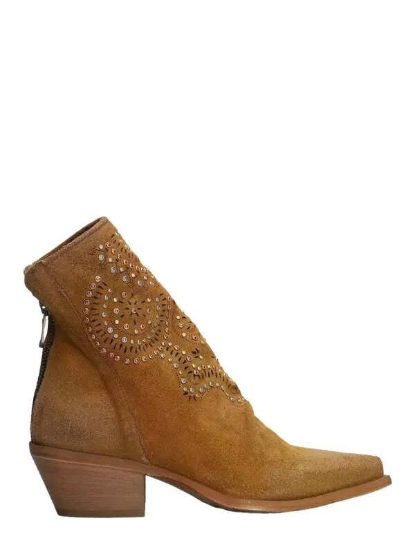 METISSE Suede Ankle Boots - Neutrals