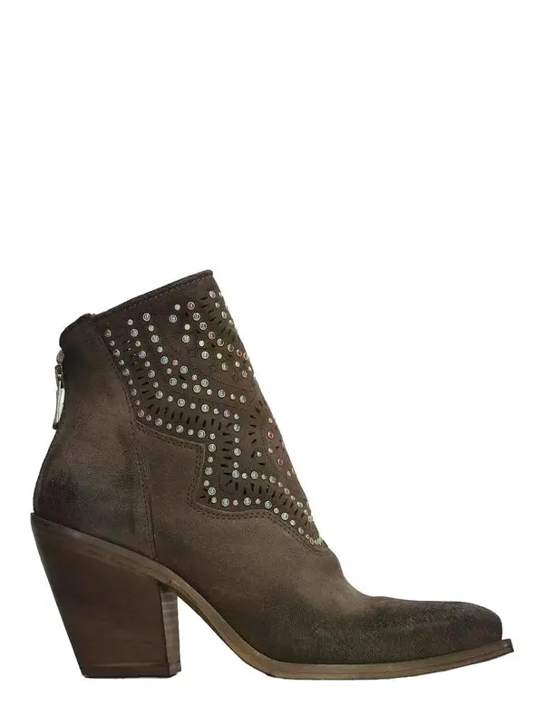 METISSE Suede Ankle Boots - Brown