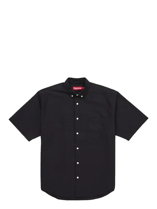 Supreme Loose Fit Oxford Short Sleeve Shirt - Black