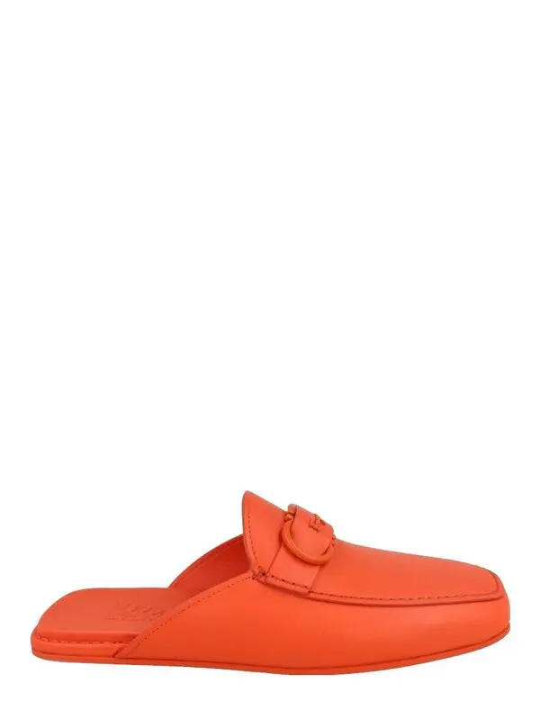 FERRAGAMO Leather Mules - Red