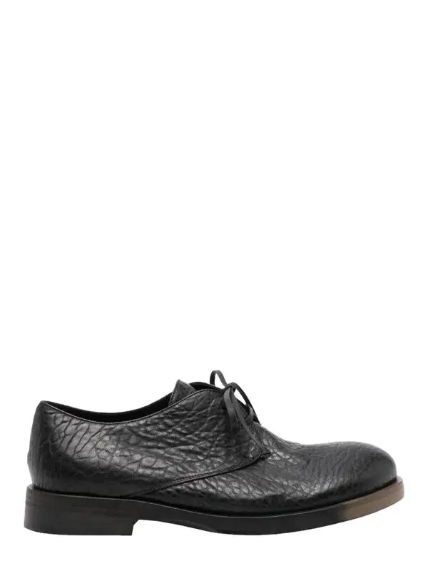 UMA WANG Textured Leather Derby Shoes - Black