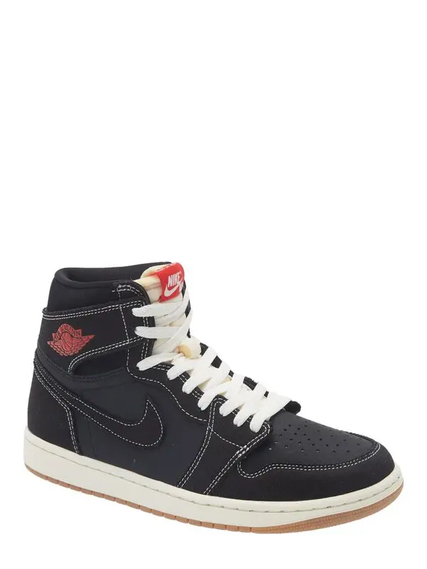 JORDAN Air 1 Retro High Og Basketball Sneaker - Black/red