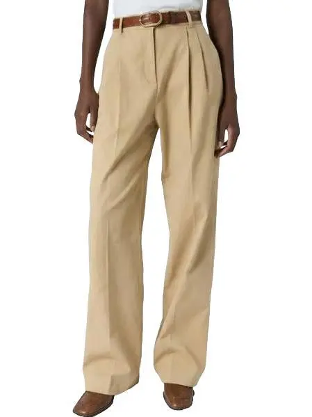 Gerard Darel Azra High-rise Pleated Trousers - Camel