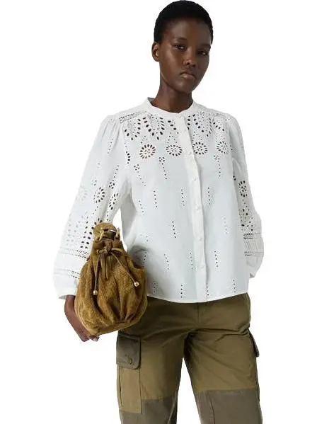 Gerard Darel Cybella Embroidered Shirt - Ecru