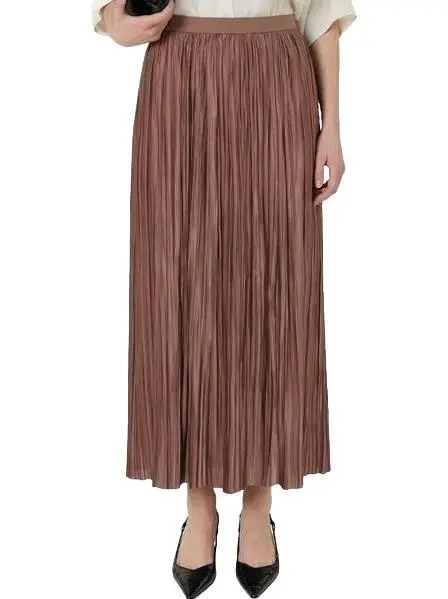 Gerard Darel Jocelyne Pleated Midi Skirt - Caramel