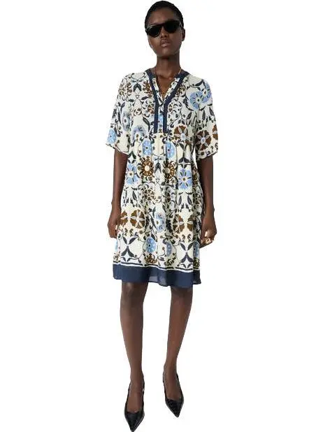 Gerard Darel Romaine Printed Tunic Dress - Ecru