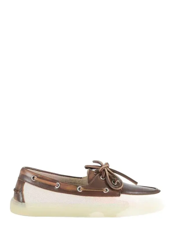 COPENHAGEN  Lace-up Panelled Loafers - Brown