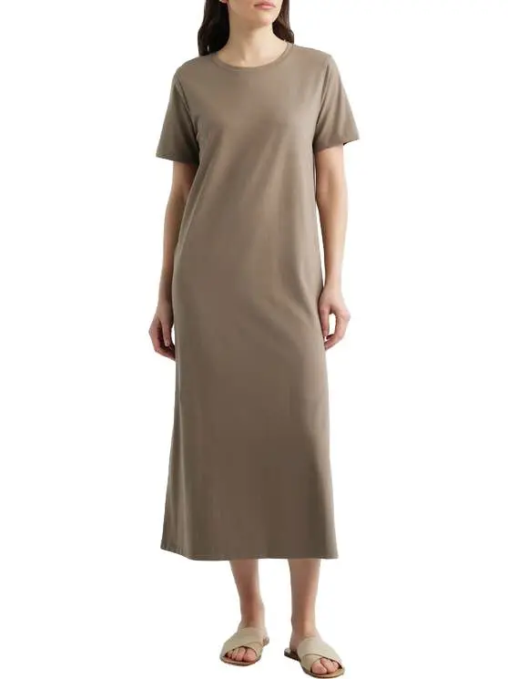 Eileen Fisher Maxi T-shirt Dress - Walnut