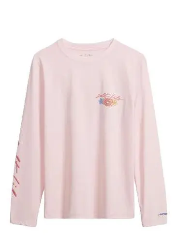 SALT LIFE Honu Long Sleeve Performance Shirt - Crystal Pink Heather
