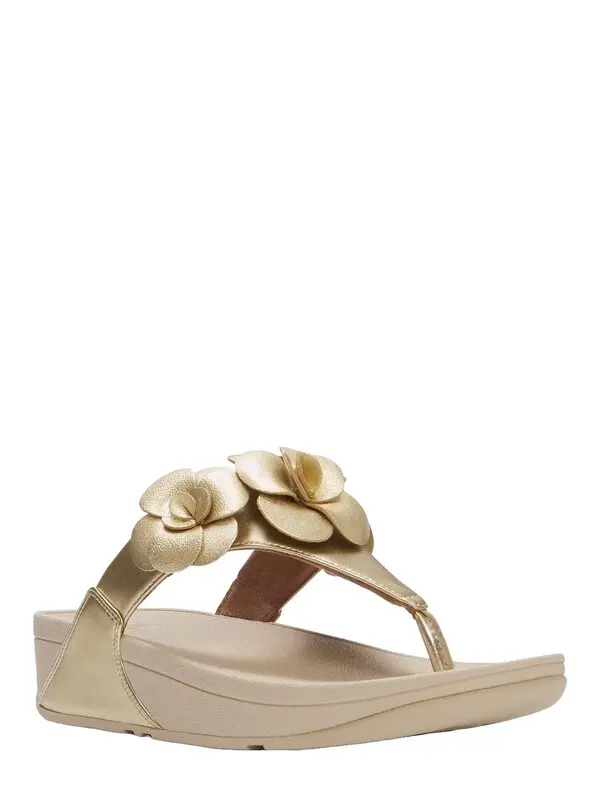 Fitflop Lulu Flower Toe-post Sandals - Platino