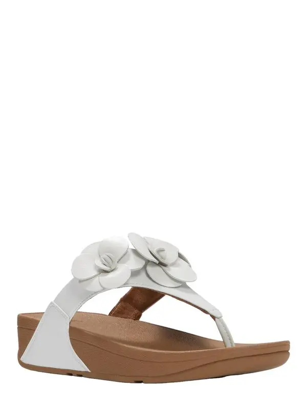Fitflop Lulu Flower Toe-post Sandals - Urban White