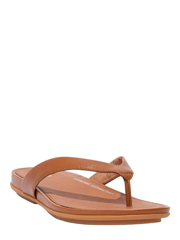Fitflop Gracie Leather Flip-flops - Light Tan