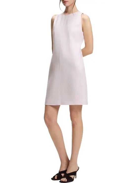 BOSS Sleeveless Linen-blend Shift Dress - Ocean Rose