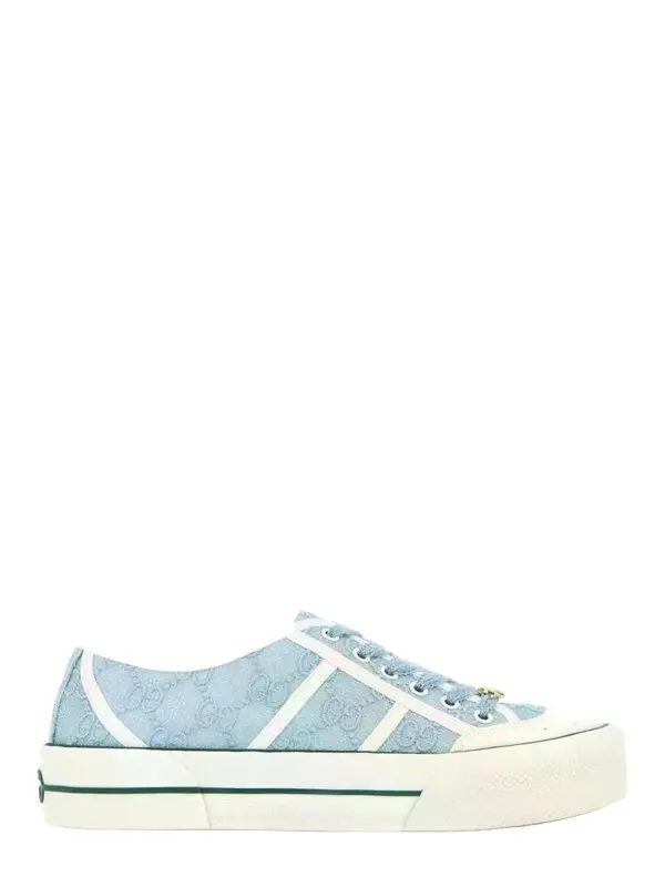 Gucci Gg Supreme Canvas Platform Sneakers - Blue