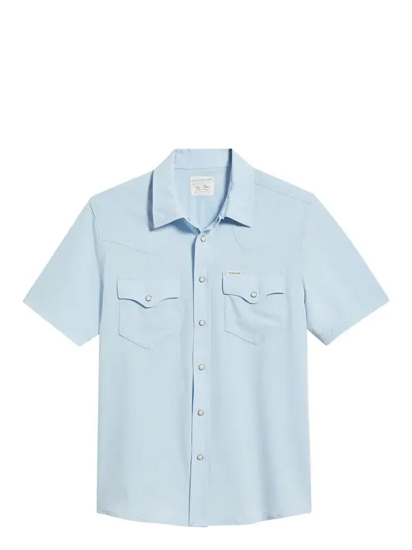 Tecovas Performance Western Short Sleeve Button-up Shirt - Sky