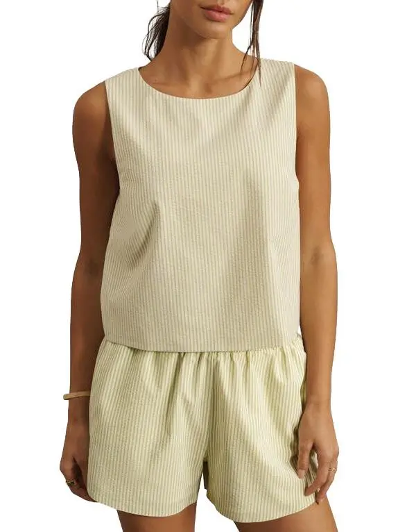 RHONE Saltair Boxy Tank - Citron Stripe