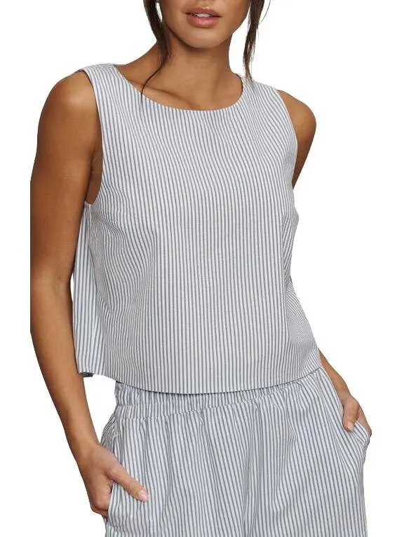 RHONE Saltair Boxy Tank - Washed Navy Stripe