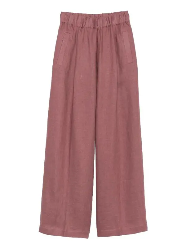 SEMICOUTURE Jhonny Linen Trousers - Red