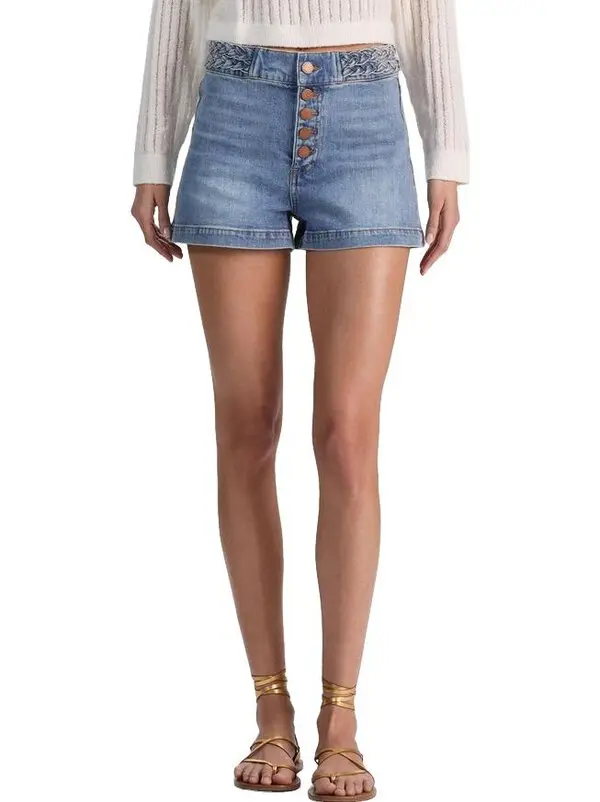 Alice + Olivia Lula Denim Short - Blue