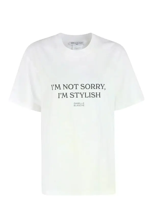 ISABELLE BLANCHE Slogan Print T-shirt - White