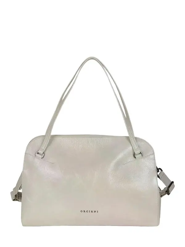 ORTIGNI Grained Leather Shoulder Bag - Neutrals