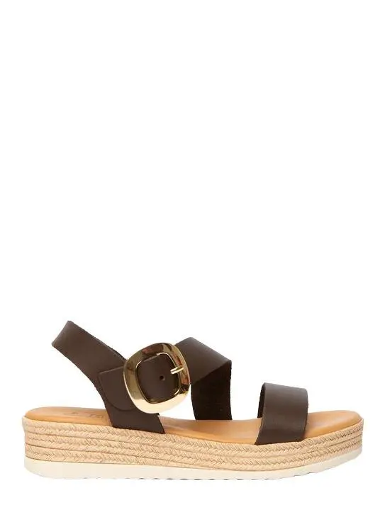 MENINA STEP Liena Espadrille Platform Sandals - Natural